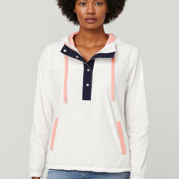Southern Tide | Jackets & Coats | Southern Tide White And Pink Utility ...